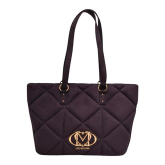 Love Moschino Shopper Effetto Suede - Femme - Sacs - Violet - Taille: ONE Size