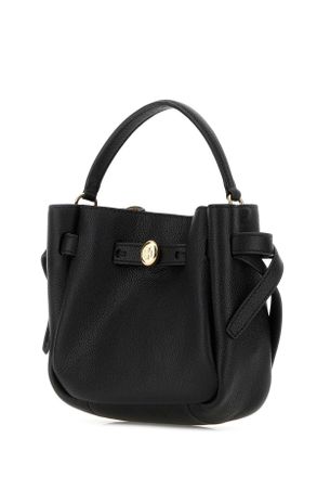Tory Burch Womens Black Leather Mini Romy Bucket Bag 001 Borse A Secchiello