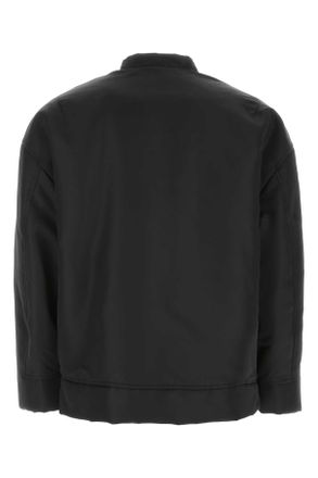 Valentino Garavani Mens Black Nylon Jacket 0no Exterior: Lining: Lamb Giubbini