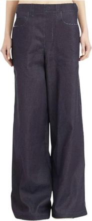 Marni Femme, Jeans, Bleu, Taille: 36 FR Wide Leg Denim Pants