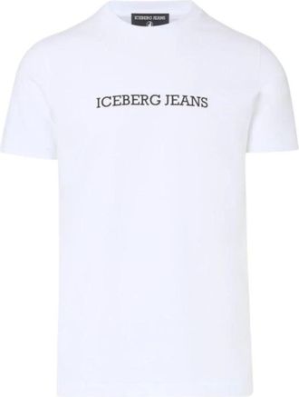 Iceberg Homme, Tops, Blanc, Taille: L T-shirt &agrave; Manches Courtes