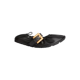 Balmain Anthem Glattleder Ballerinas - - Shoes - Damen - Schwarzk - 38 EU