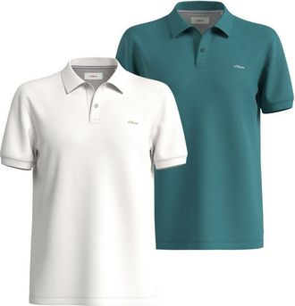 s.Oliver Poloshirt Poloshirt kurzarm, Piqué, Kragen, Knöpfe