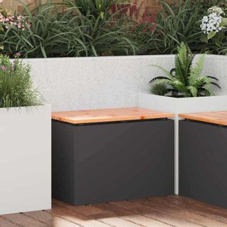 vidaXL vidaXL Banc de jardin Noir 60 x 40 x 43 cm