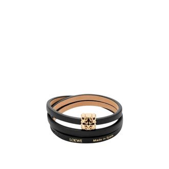 Loewe Bracelet Anagram Bomb&eacute; Twist - Femme - Accessoires - Noir - Taille: S