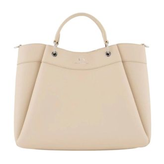 A|X Armani Exchange Damen Kunstleder Tote Tasche - - Bags - Damen - Beige - ONE SIZE