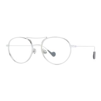 Moncler Gelbe Gl&auml;ser Runde Metall Sonnenbrille - - Accessories - unisex - Grau - ONE SIZE