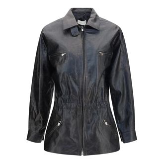 Magda Butrym Vintage Lederjacke mit Kordelzug - - Jackets - Damen - Schwarzk - S
