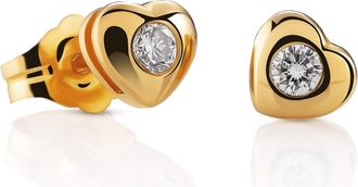 Orphelia Damen-Ohrstecker Gold & Diamond Ohrschmuck 750 Gelbgold Diamant (0.1 ct) weiß Rundschliff - OD-5011