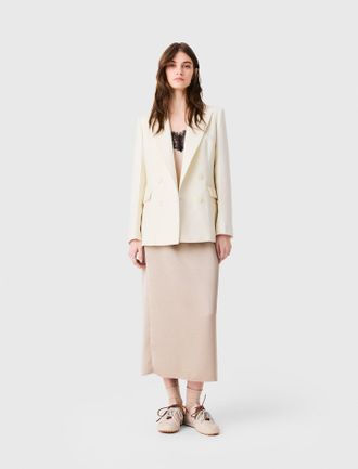 Maje Veste De Tailleur Crois&eacute;e - Blanc - Maje
