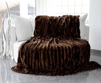 Brandsseller Couverture Douce XXL 220x240 cm - Plaid Imitation Fourrure Double Face, Moelleux et Chaud - Couverture canapé ou lit, Polaire Luxueuse et Confortable 