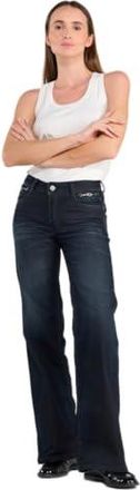 Le Temps Des Cerises Jeans Pulp Flare Aglae Taille Haute Bleu-Noir N&deg;2