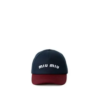 Miu Miu Casquette bicolore logotyp&eacute;e
