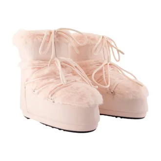 Moon Boot Womens Icon Low Ankle Boots - Moon Synthetic Pink Shoes Ankle-Boots