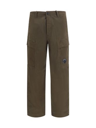 C.P. Company Stretch Cotton Satin Cargo Pants - Green