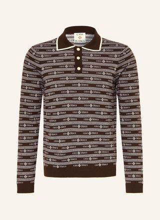 Casablanca Strick-Poloshirt braun