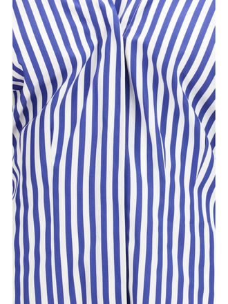 Givenchy Womens Shirt Open Cotton Electric Blue-White Blue/white