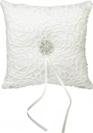 Cabilock Milchseidenringkissen Klein Hochzeit Eheringkissen Ringtr&auml;gerkissen Ringkissen Wei&szlig;