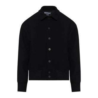 Jacquemus Homme, Vestes, Noir, Taille: S Veste Bombe en Laine Feutr&eacute;e