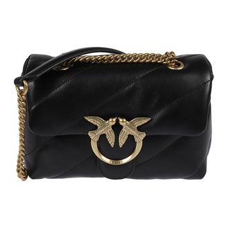 Pinko Pinko, Femme, Sacs, Noir, Taille: ONE Size Sac &agrave; Bandouli&egrave;re Noir Love Birds