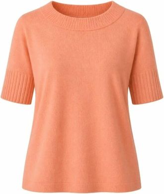 2-Biz Femme, Pulls, Orange, Taille: 42/44 FR Maille &agrave; Col Rond
