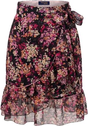 Trussardi Jupe portefeuille &agrave; fleurs - Femme - Jupes - Multicolore - Taille: 38 FR