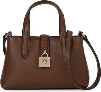 Karl Lagerfeld Crossbody Bags - K/Autograph Mini-Umhängetasche mit Vorhängeschloss - Gr. unisize - in Braun - für Damen