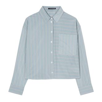 Luisa Cerano Femme, Blouses et Chemises, Bleu, Taille: 38 FR Blouse Ray&eacute;e