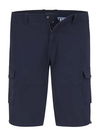 Bugatti Herren Hosen blau Baumwoll-Stretch