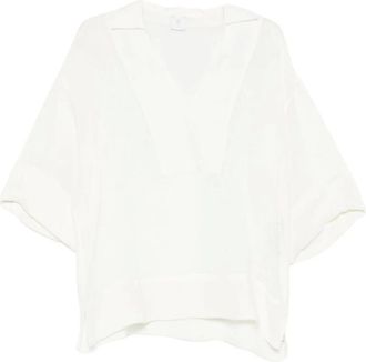 Eleventy Femme, Blouses et Chemises, Beige, Taille: 40 FR Camicia ampia