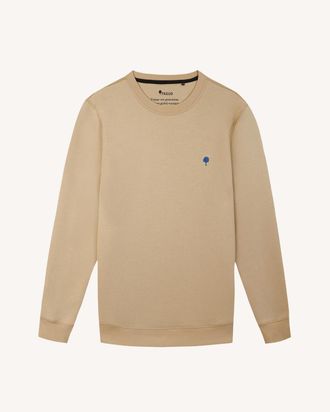 Faguo Sweat col rond beige coton - DONZY