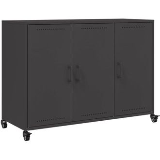 vidaXL Sideboard Schwarz 100,5x39x72 cm Stahl Vidaxl 921581