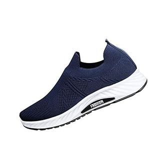 Generic Espadrilles pour homme - Chaussures de course respirantes - Taille 42 - Noir - Baskets basses en maille l&eacute;g&egrave;re - Chaussures de marche pour homme - Cha