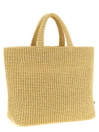 Prada Raffia Tote Bag - Beige