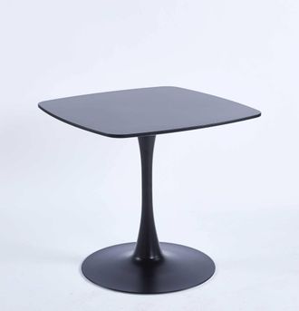 Generic Runder Tulpen-Esstisch - 23,6 Mid-Century Modern Tisch for Kleine R&auml;ume, Naturholz-Finish(Matte Black,31.5)