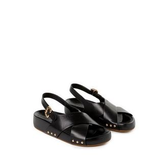 Chlo&eacute; Sandales Mae en cuir dagneau