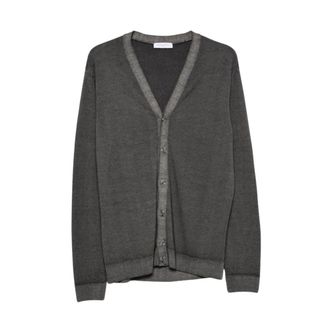 Daniele Fiesoli Cardigan en V - Homme - Pulls - Gris - Taille: 2XL