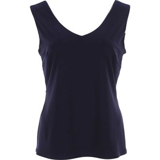 Joseph Ribkoff Blaues &auml;rmelloses Top - - Tops - Damen - Blau - 4XL