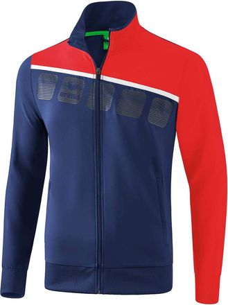 Erima Herren 5-C Pr&auml;sentationsjacke, new navy/rot/wei&szlig;, L