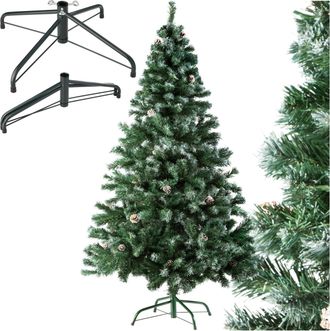TecTake Christbaum realistischer und naturgetreuer Weihnachtsbaum künstlich, Tannenbaum, Deko, Christmas Tree - Kunstbaum mit Ständer - 180 cm, 705 Spitzen un