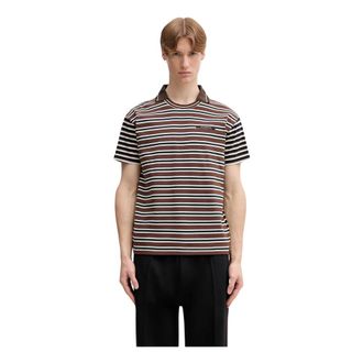 Andersson Bell T-Shirt mit gestreiftem Lagenkragen - - Tops - Herren - Mehrfarbig - S