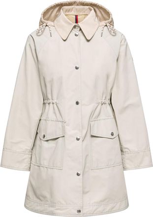 Moncler Moncler Begonia 3-in-1 Hooded Long Down Jacket, Women, Beige, Size: 00