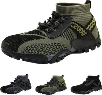 Generic Chaussures de randonnée respirantes pour homme - Baskets hautes en maille - Baskets dalpinisme légères pour la stabilité et ladhérence - Baskets de sp