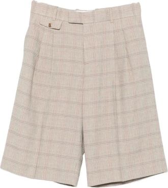 Dr&ocirc;le de Monsieur Homme, Shorts, Beige, Taille: M Short Long &agrave; Carreaux
