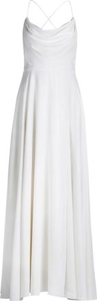 Vera Mont Damen Abendkleid mit Wasserfallausschnitt 34, Rohwei&szlig;