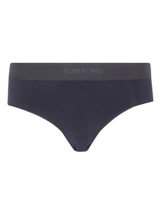 Tom Ford culotte à taille à logo - Noir