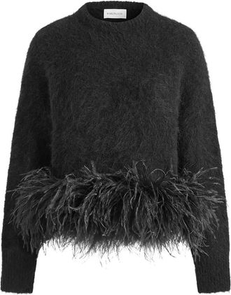 16Arlington haut Dovico orné de plumes - Noir