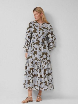 s.Oliver Midikleid Kleid Maxikleid mit Volants und All-over-Print