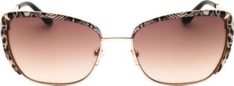 Guess Gl&auml;nzende Ros&eacute;goldene Sonnenbrille Von Guess
