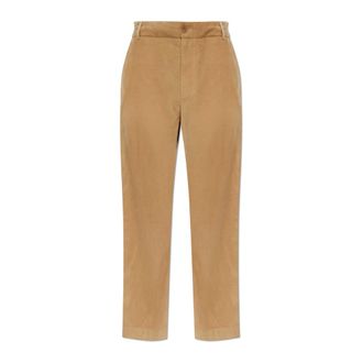 Moncler Homme, Pantalons, Beige, Taille: S Pantalon droit en velours c&ocirc;tel&eacute;